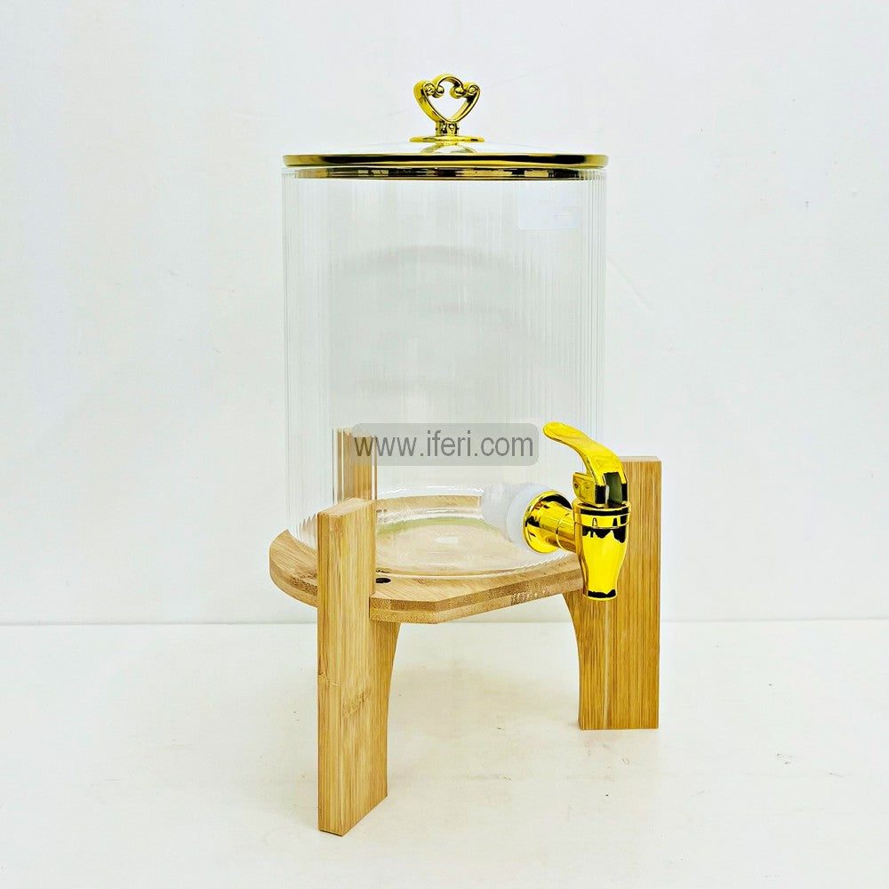13.5 Inch Borosilicate Glass Juice Dispenser with Bamboo Stand TB1-50 ...