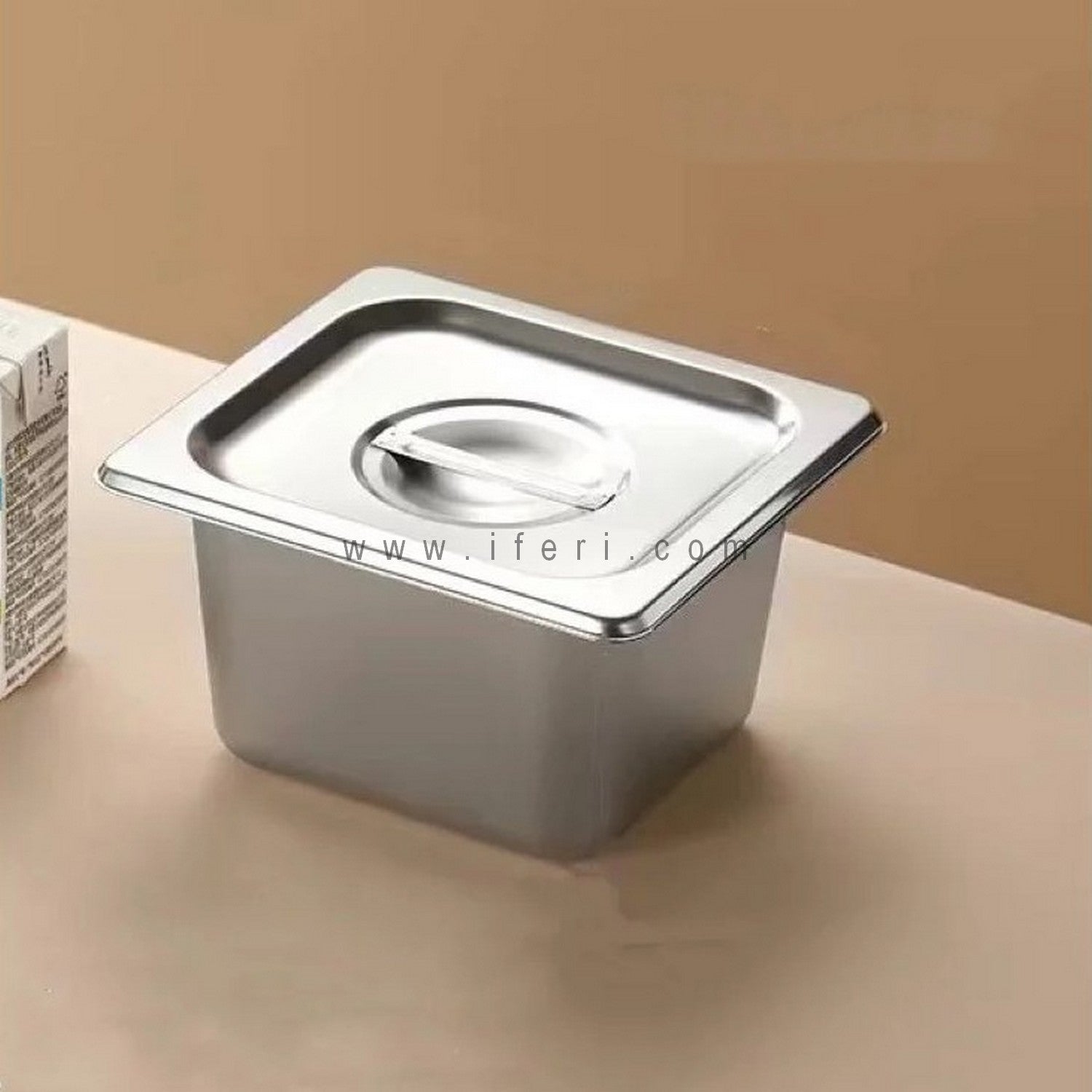 7 Inch 1/6 Stainless Steel 4 Inch Deep Food Pan with Lid SN1/6-4 ...