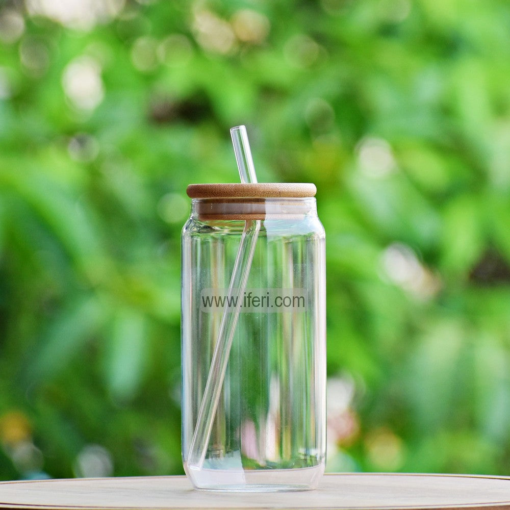 6.2 Inch Glass Juice Sipper Mug with Straw FT1442 – iferi.com