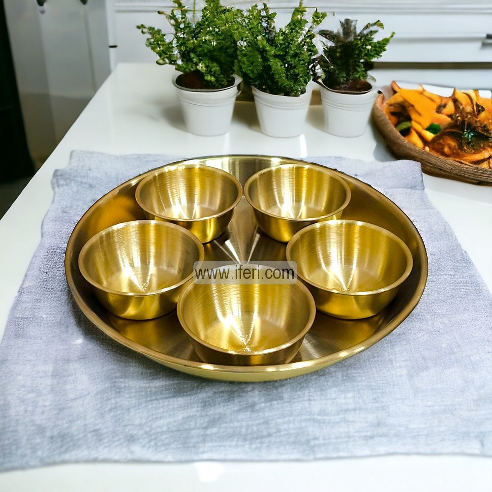 6 Pcs Stainless Steel Indian Style Thali Set ALM6485 – iferi.com