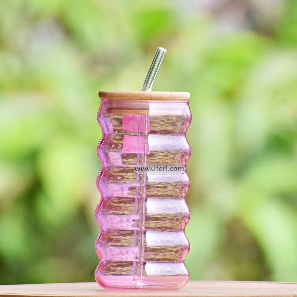 6 Inch Glass Juice Sipper Mug with Straw RY2995 – iferi.com