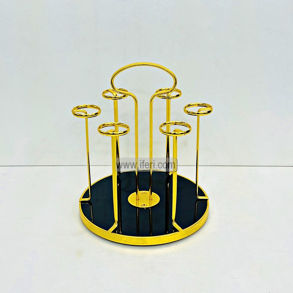 6 Hook Metal Revolving Glass Stand ALP22219 – iferi.com