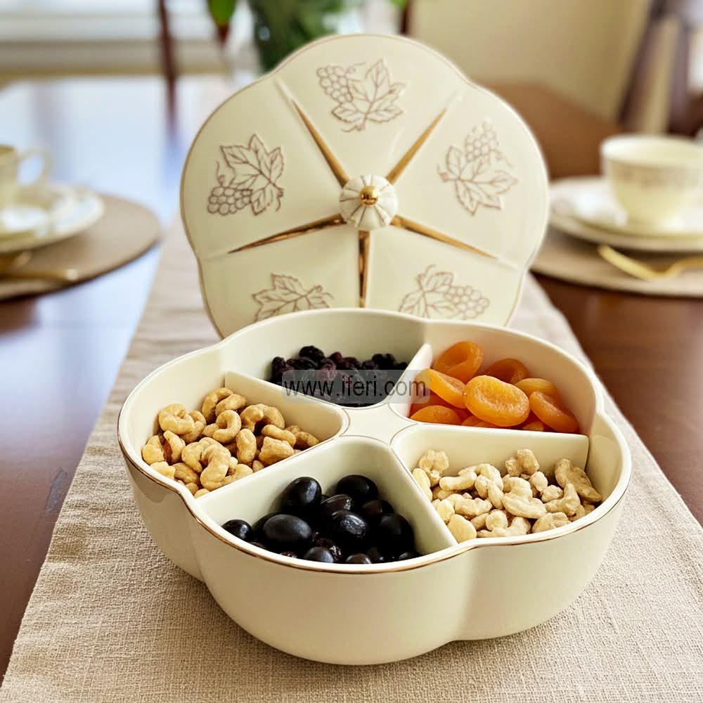 Ceramic Appetizer, Condiment, Dry Fruit Serving Dish with Lid Price in ...