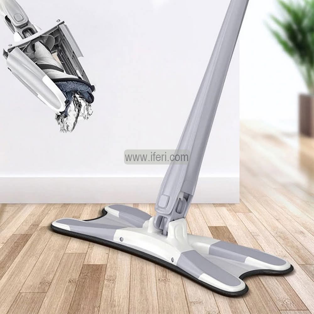 X type Flat Floor Mop, Self Wringing Twisting Flat Mop, Stainless Stee ...